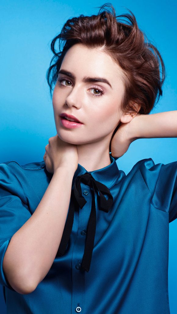 Lily Collins Lancome 2015 Satin - Satiny.org